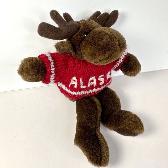 Alaska Friends | Toys | Plush Small Alaska Stuffed Moose In Sweater By ...